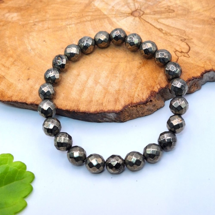 Pyrite Faceted Bracelet 8mm | Azul Crystals
